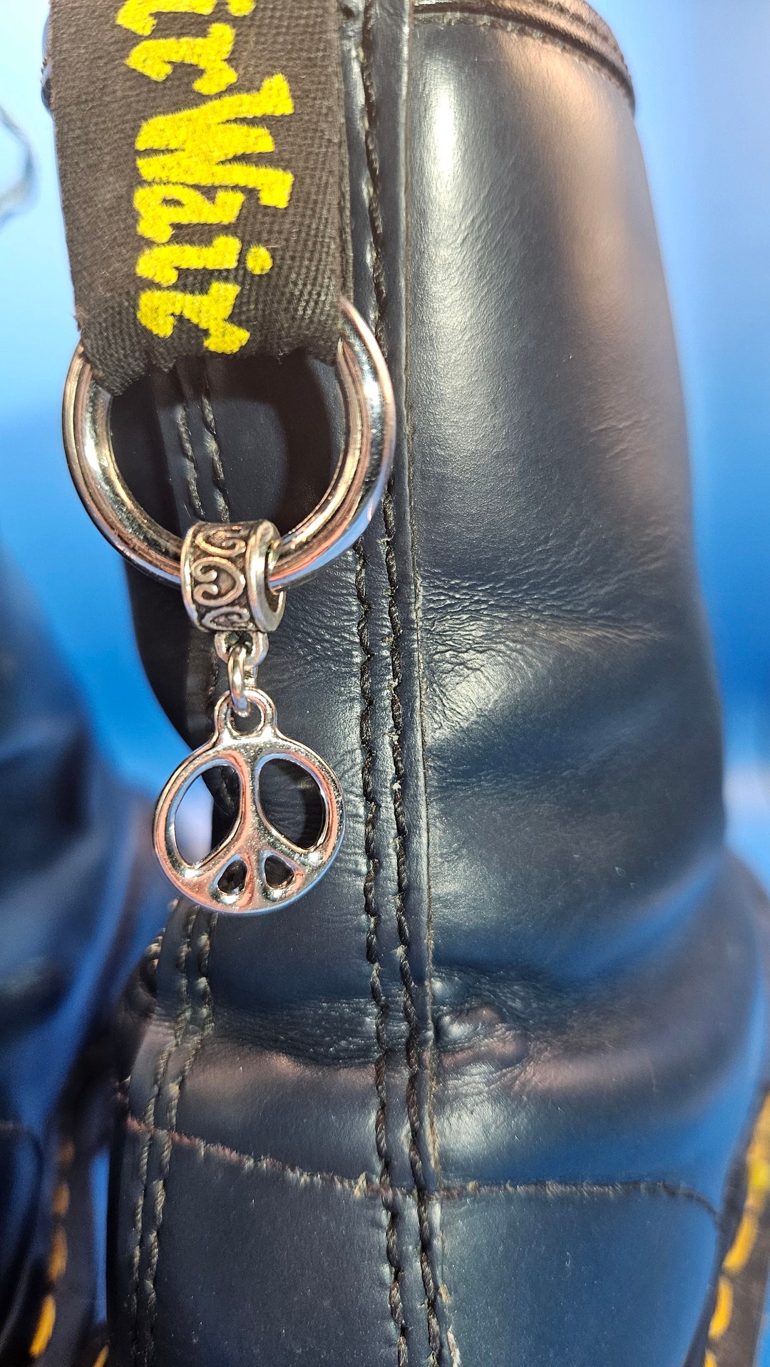 Peace Out With Your Docs Out! Pewter Peace Charm Boot Charm for Your Dr ...