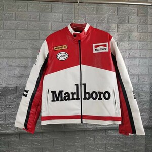 Marlboro Racing Leather Jacket Motorcycle Riding Suit Racing - Etsy