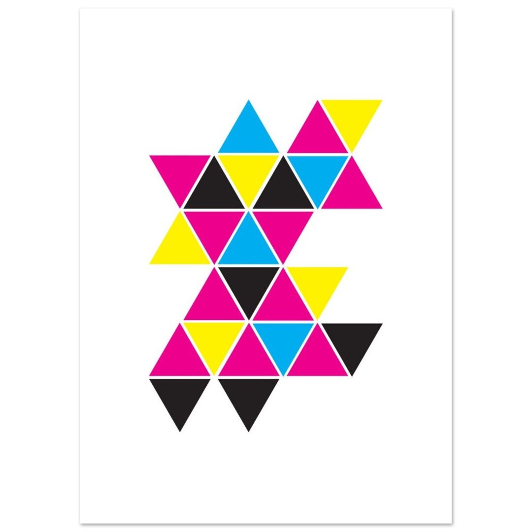 CMYK Dog Fox Made From Triangles No 2 Graphic Design Professionally ...