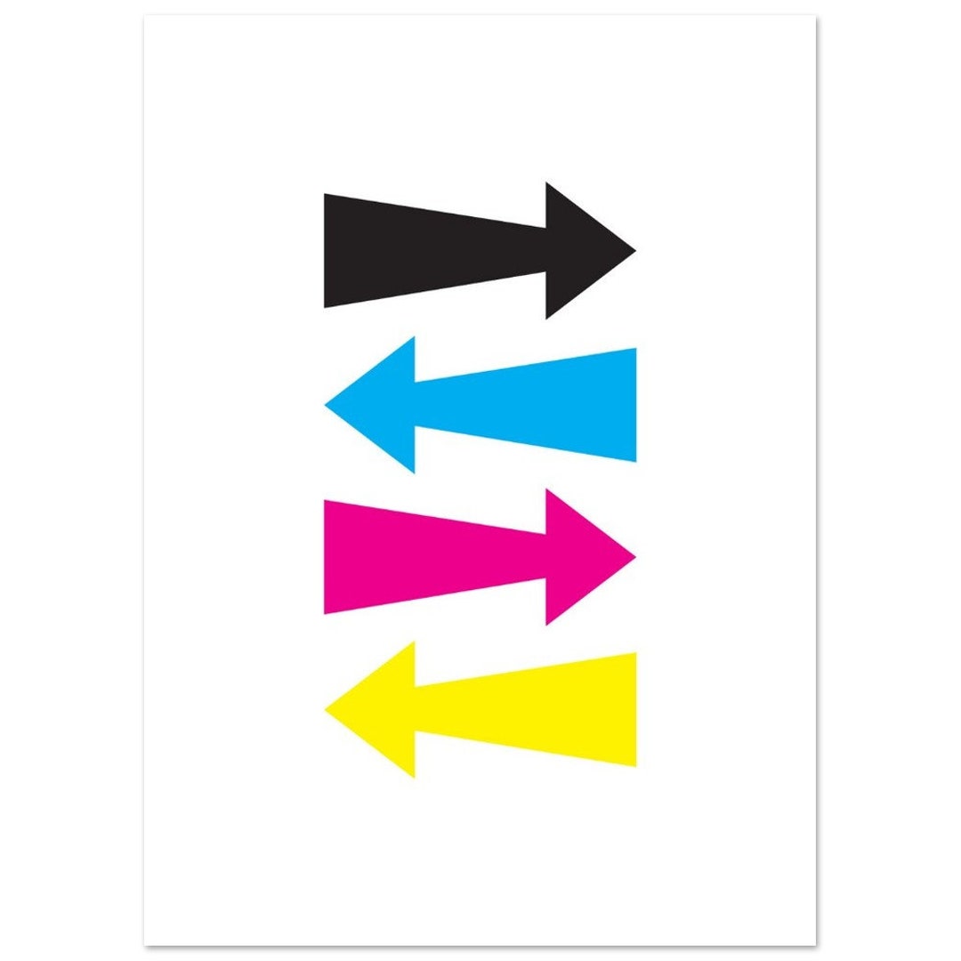 CMYK Simple Arrows Graphic Design | Professionally Printed Poster ...