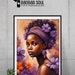 Thandi, Beautiful African Girl With Orange and Purple Flowers ...