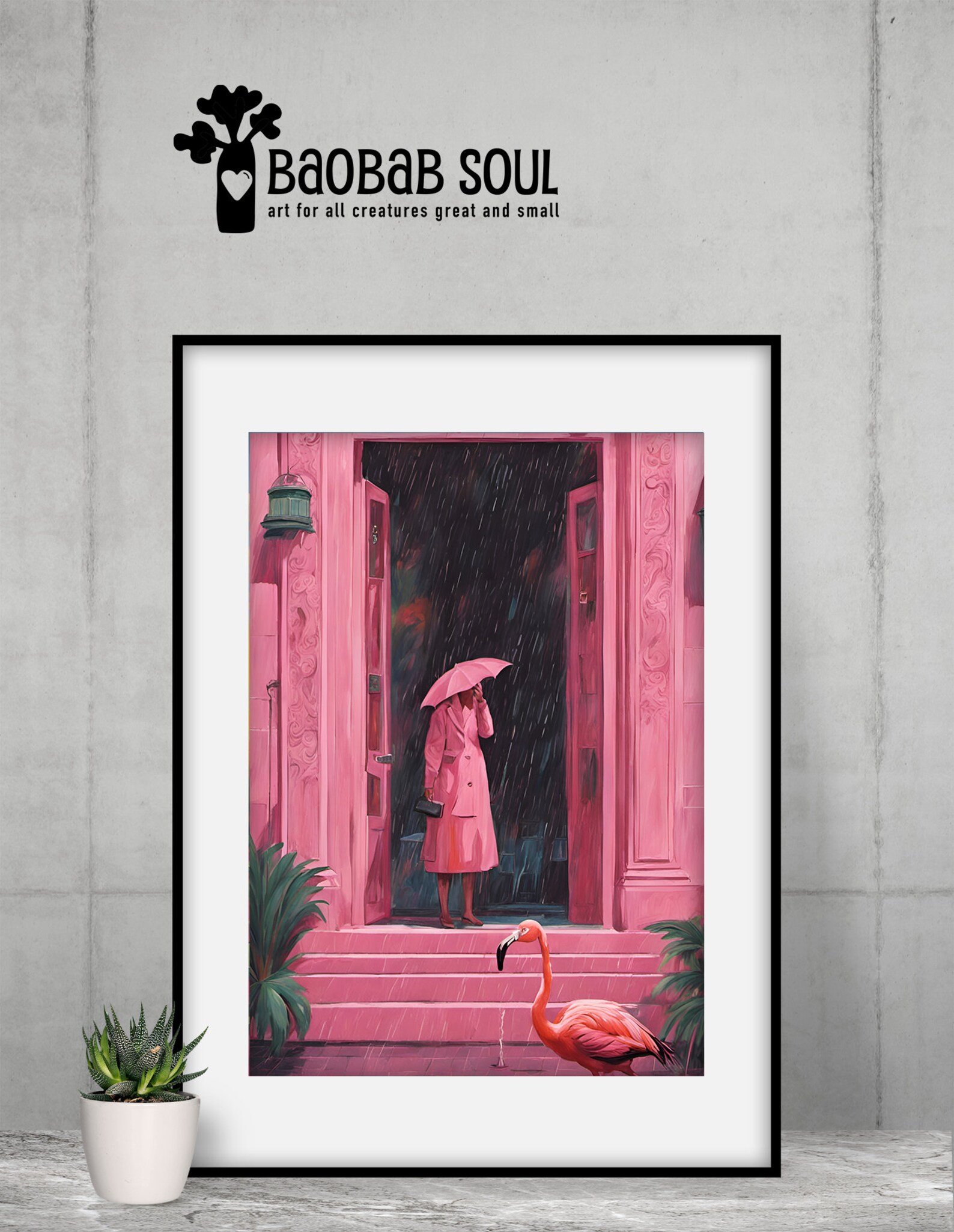 Say Hello Wave Goodbye Pink Flamingo Professionally - Etsy