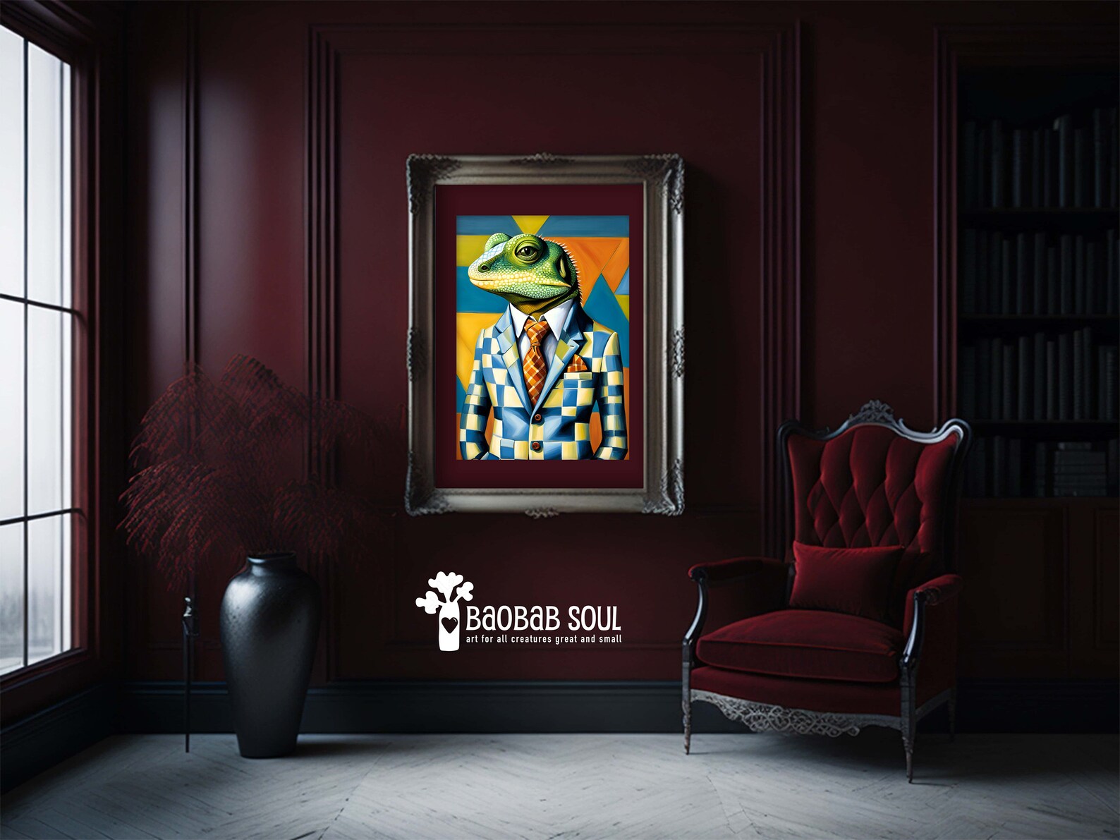 Mister Lizard in His Snazzy Check Suit | Pop Art | Professionally ...