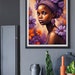 Thandi, Beautiful African Girl With Orange and Purple Flowers ...