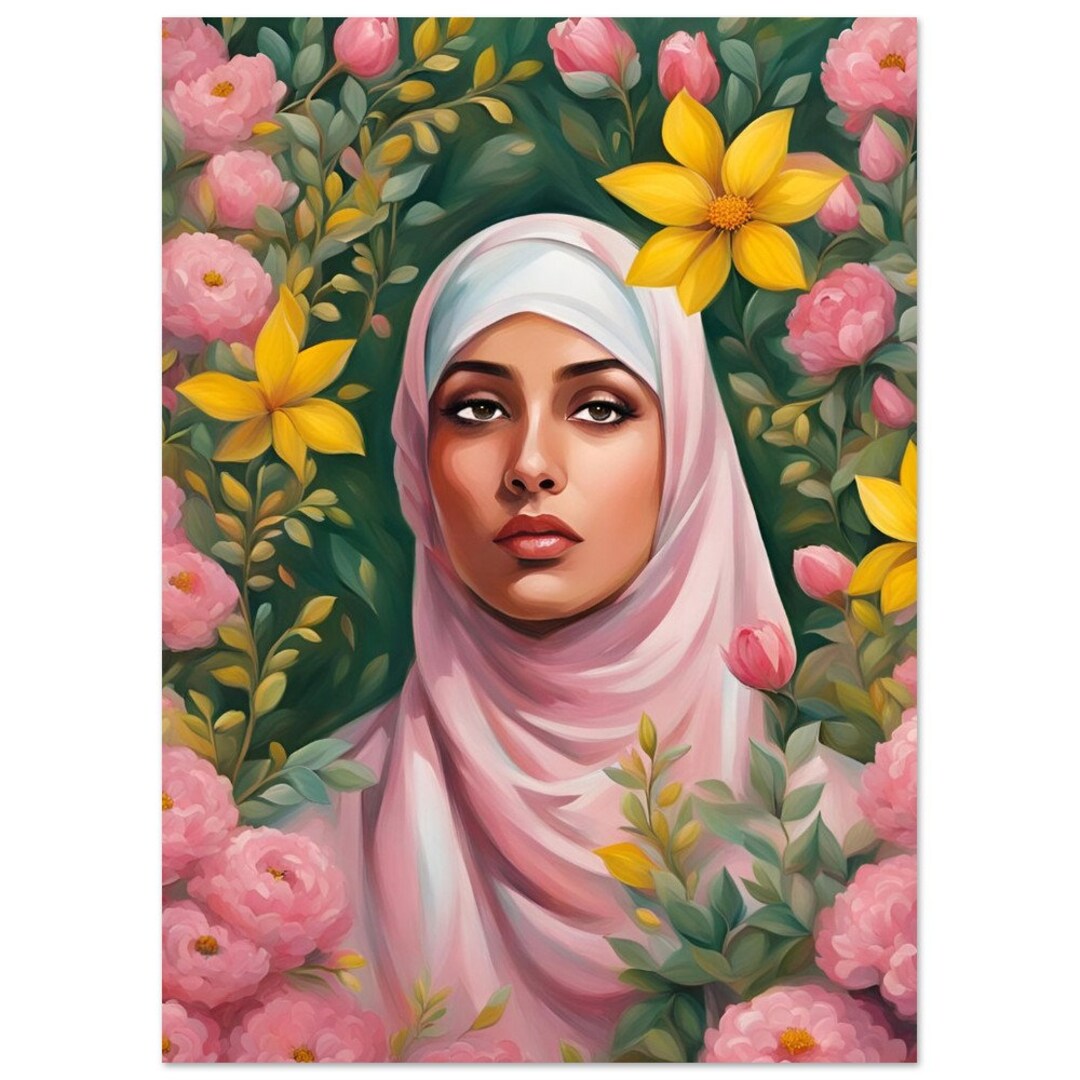 Yasmin, Beautiful Woman With Pink and Yellow Flowers | Professionally ...