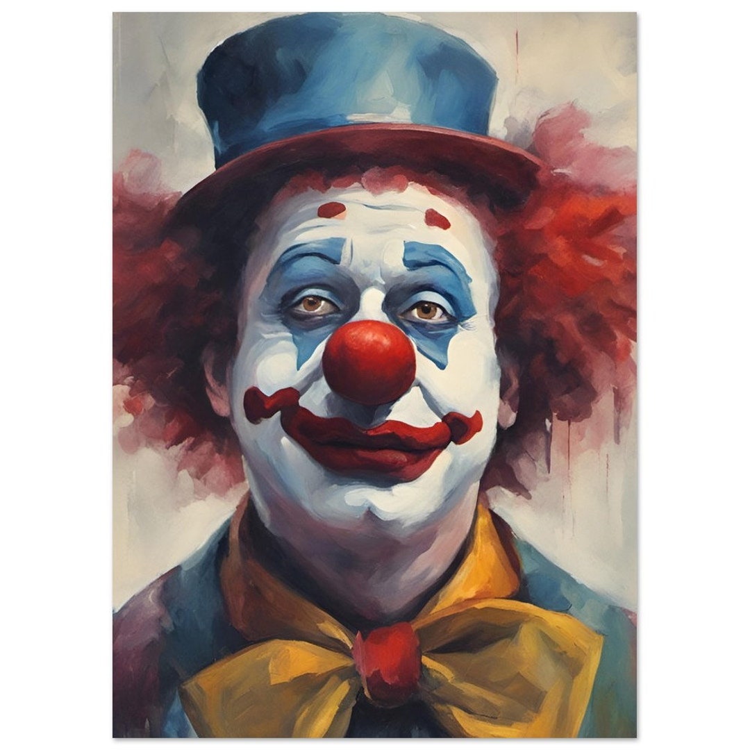 Clown Painting | Primary Colours | Professionally Printed Poster ...
