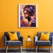 Thandi, Beautiful African Girl With Orange and Purple Flowers ...