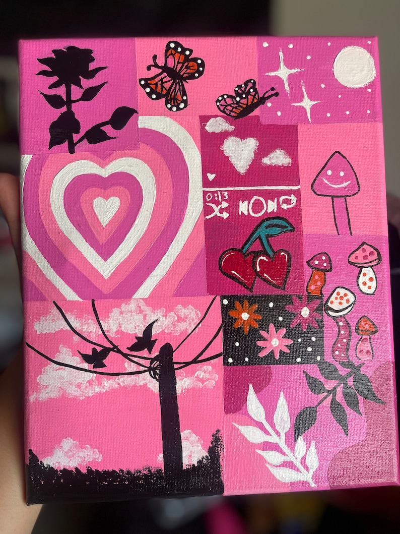 8x11 Pink Aesthetic Canvas - Etsy