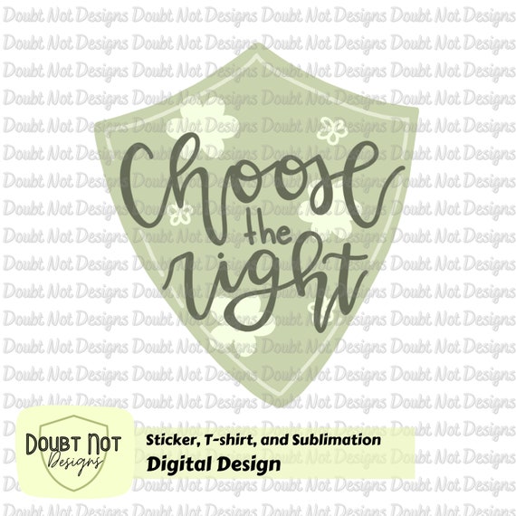 Choose the Right PNG File Hand Drawn Design Sticker - Etsy