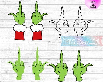 The Grinch Flipping off Svg - Etsy Australia