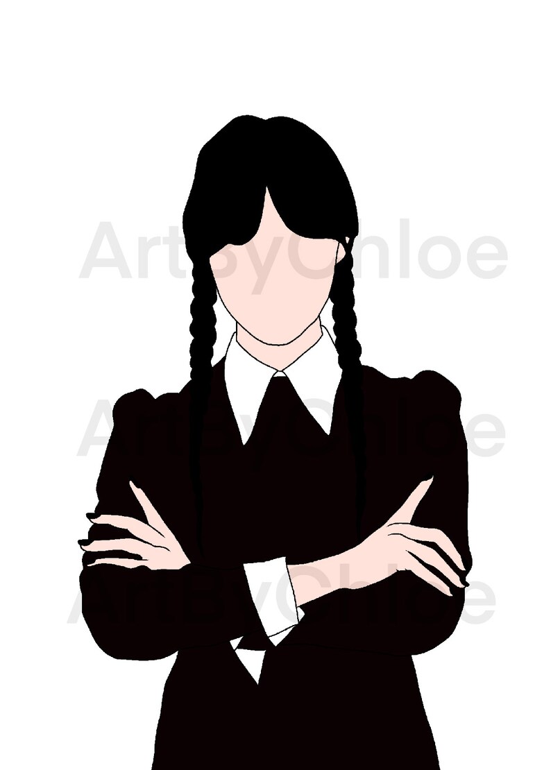 Wednesday Addams - Digital Download - Gothic - Addams Family - Etsy