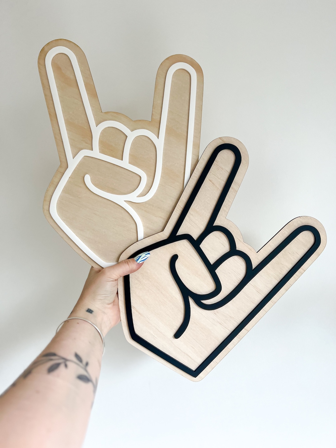 Devils Horns - Sign of the Horns - Timber Sign - Boys Girls Room Sign ...