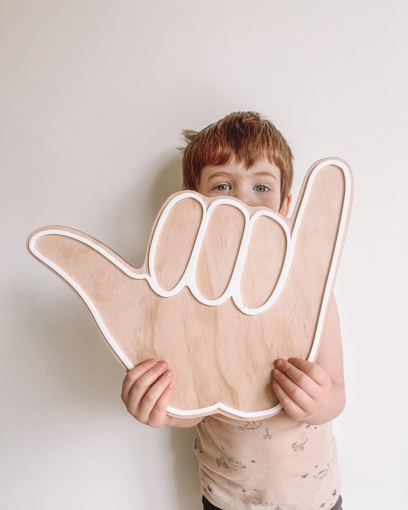 Shaka Wood Sign: Surf Skater Kids Room Decor - Etsy