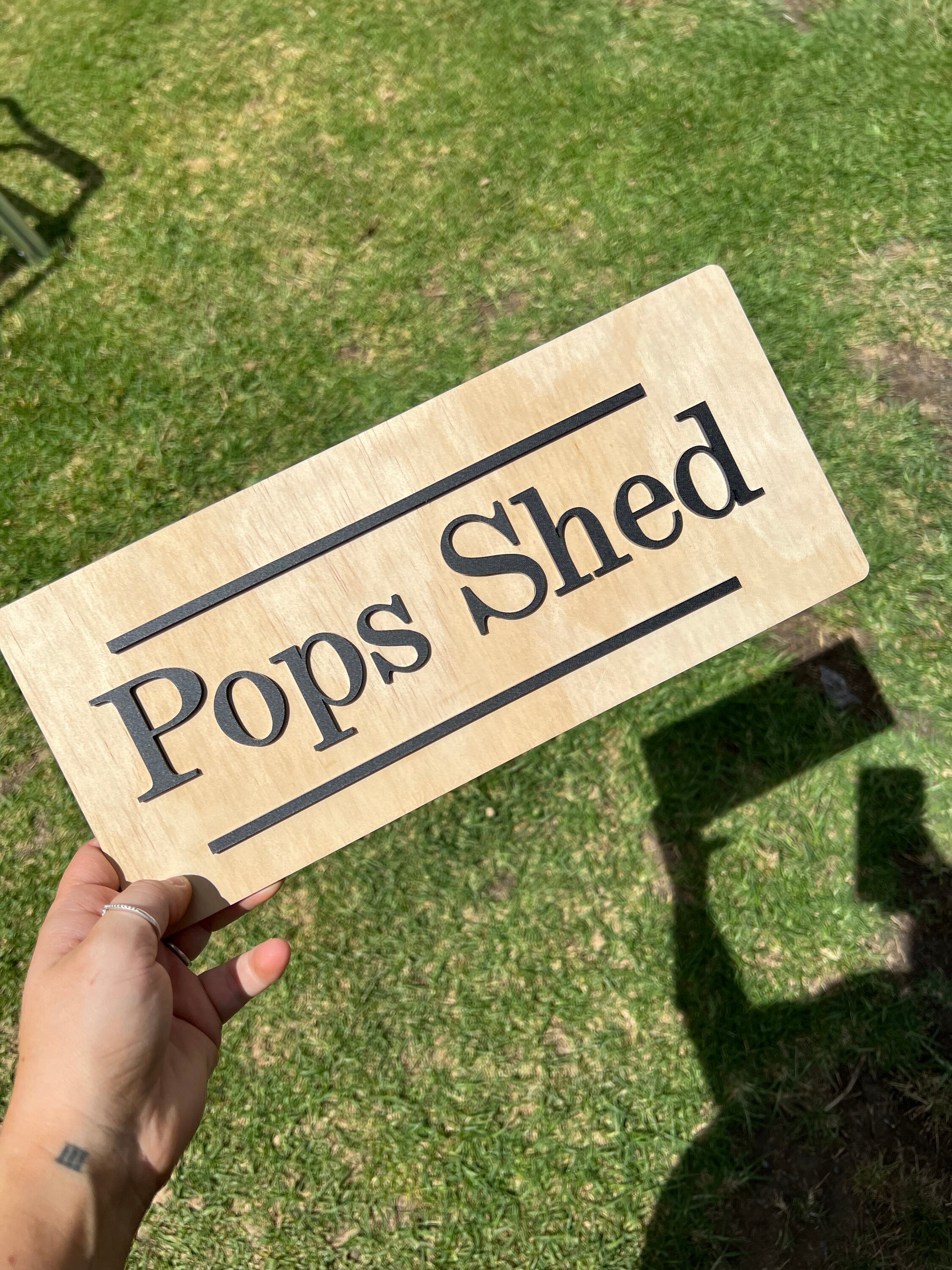 Personalized Shed Sign - Layered Plywood & Acrylic - Etsy Australia
