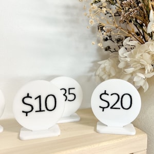 Acrylic Price Tags - Business Stands - Market Stall Price Stand - Etsy ...