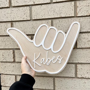 Large Shaka Timber Sign - Boys Room Sign - Kids Room Decor - Etsy