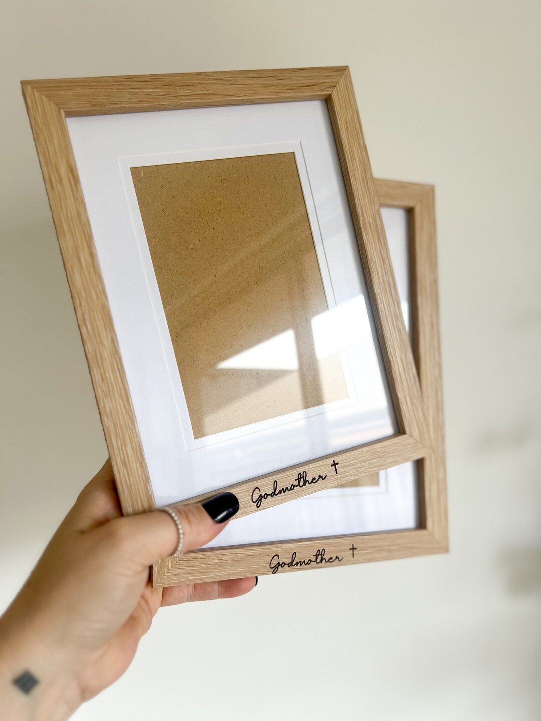GODPARENT - Engraved Oak Look Photo Frame - Etsy Australia