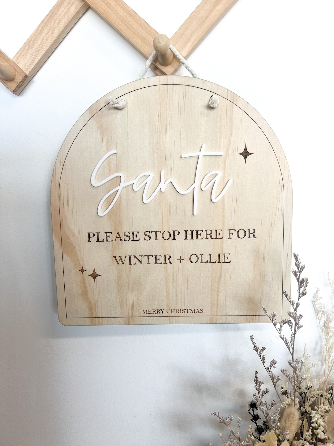 Santa Please Stop Here Sign Personalised - Etsy
