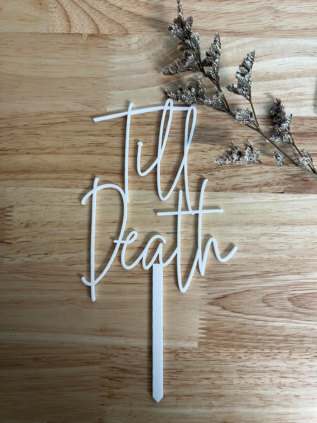 Till Death Cake Topper Cake Topper Wedding Topper - Etsy
