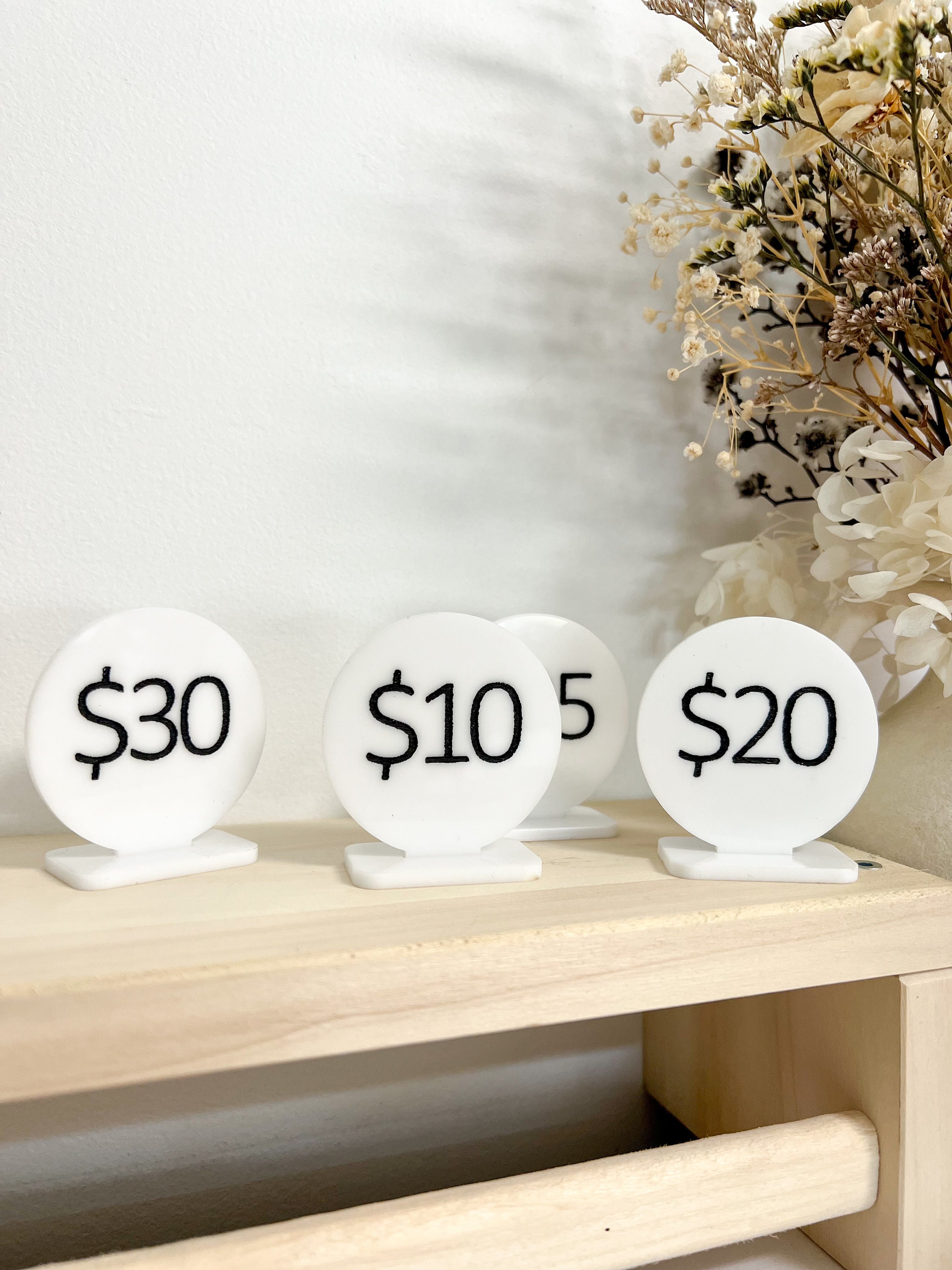 Acrylic Price Tags - Business Stands - Market Stall Price Stand - Etsy