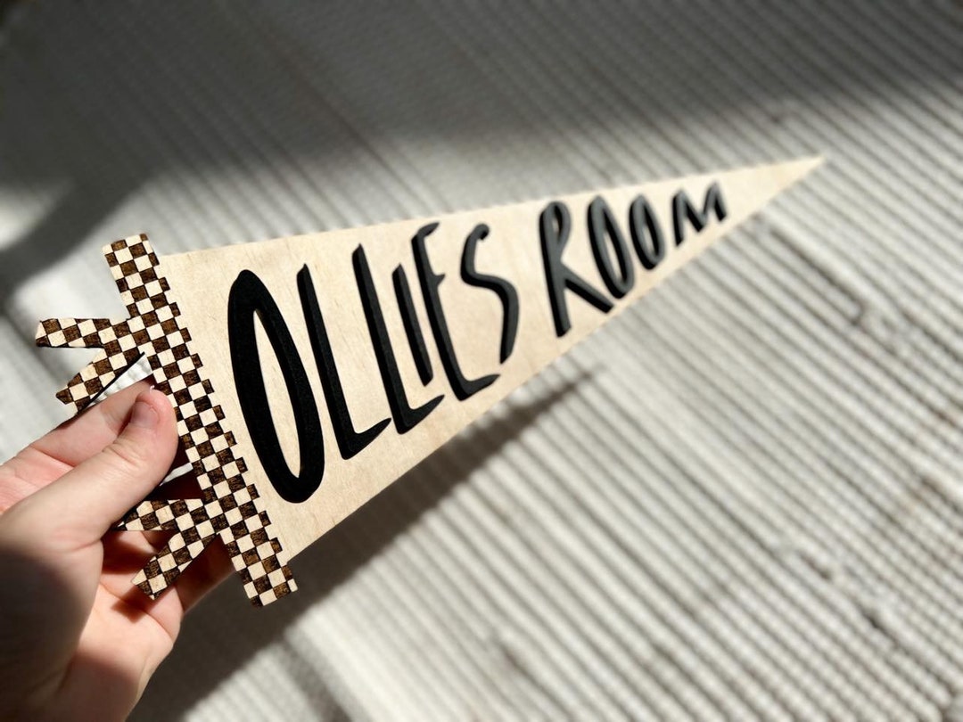 Pennant Flag - Room Sign - Timber Flag Name Sign - Etsy Australia