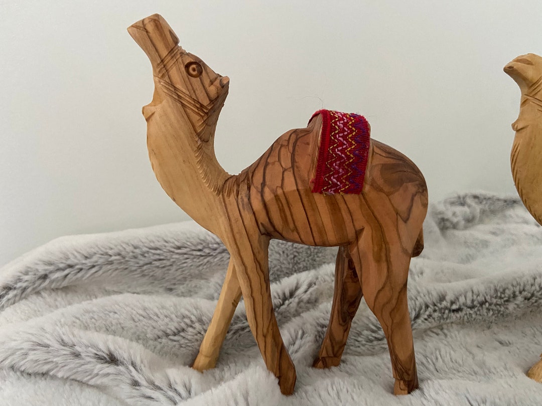 Hand Carved Wooden Camel - Etsy