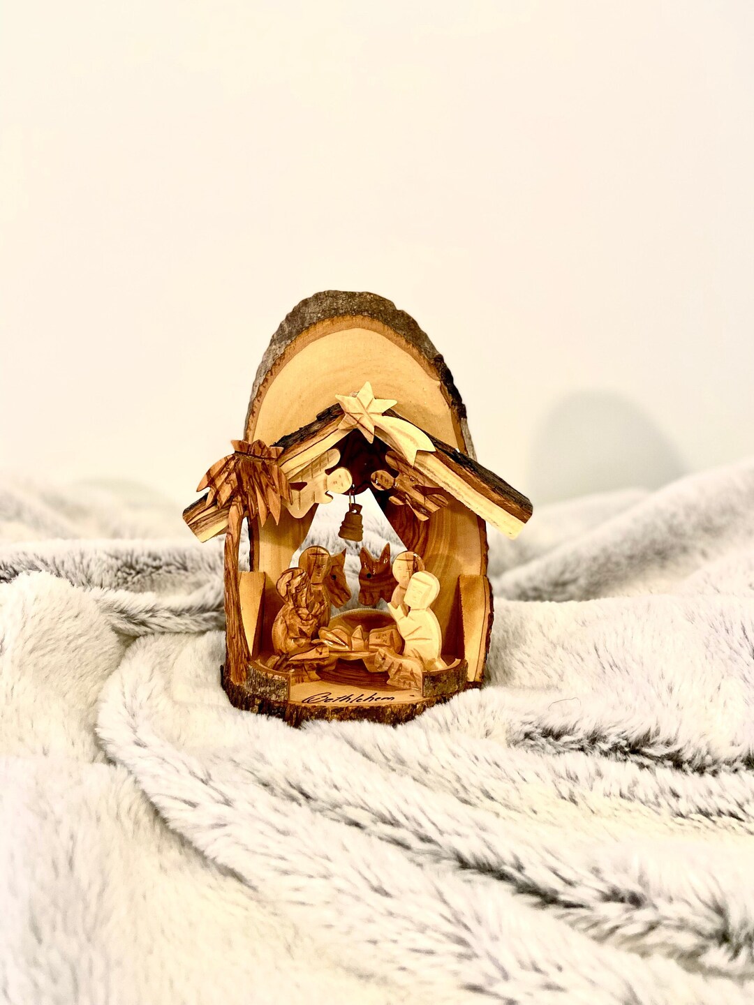 Unique Olive Wood Nativity Set - Etsy