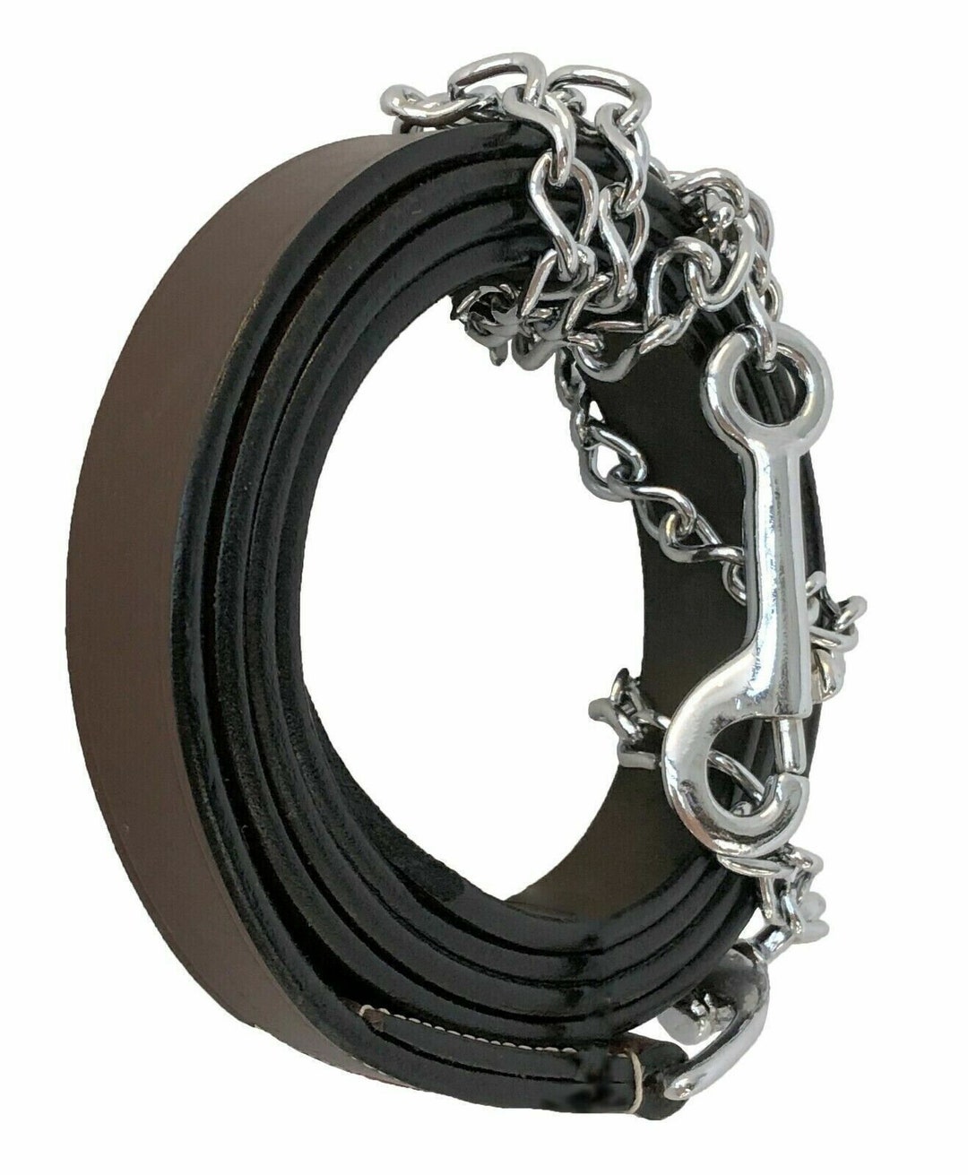 New Finish Leather Lead With Chain Free Shipping. - Etsy