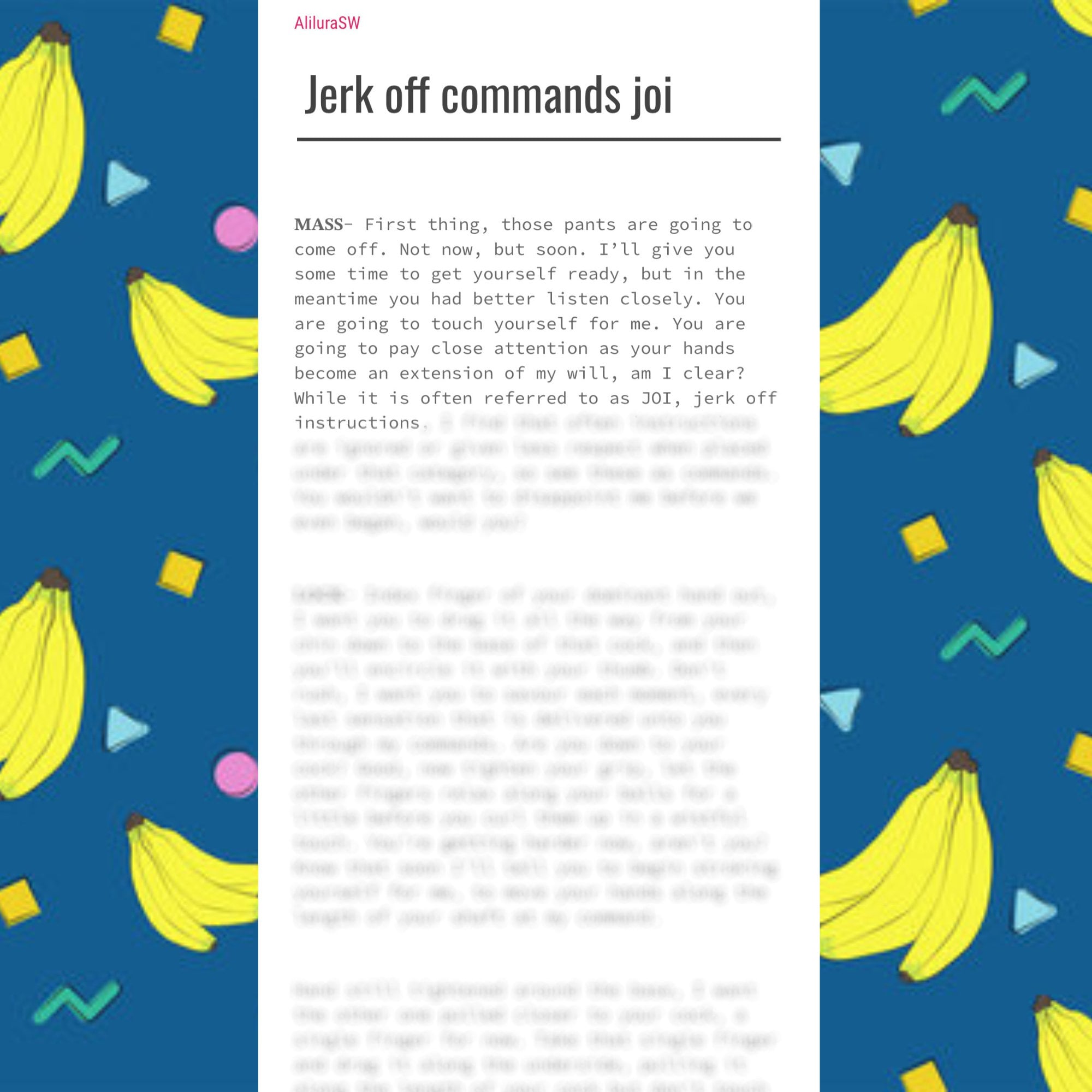 Joi Script | Adult Joi Sexting Script | Adult Industry Sexting Scripts | Onlyfans Joi Script ...