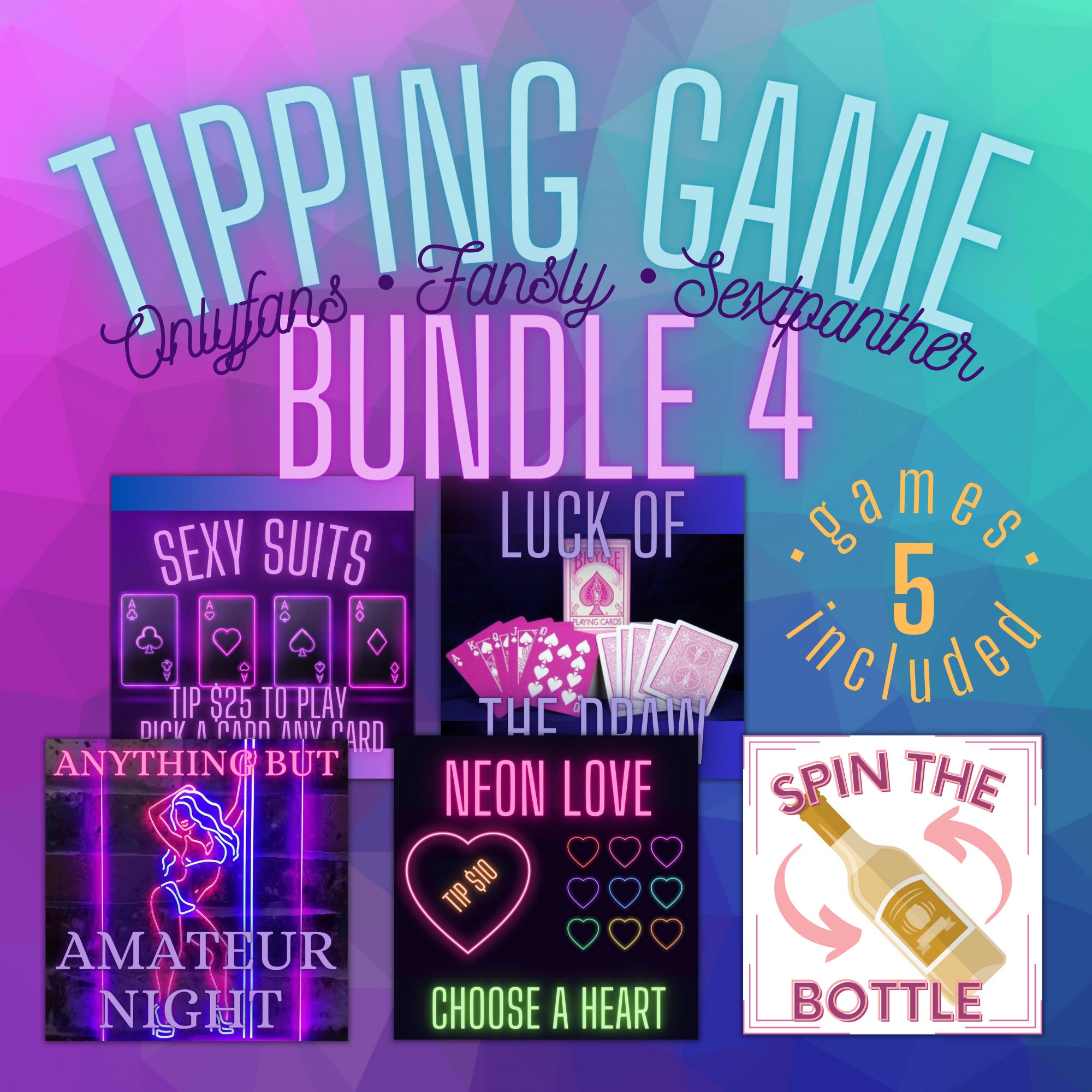 Onlyfans Tip Games Tip Games Bundle Content Creator Games Etsy