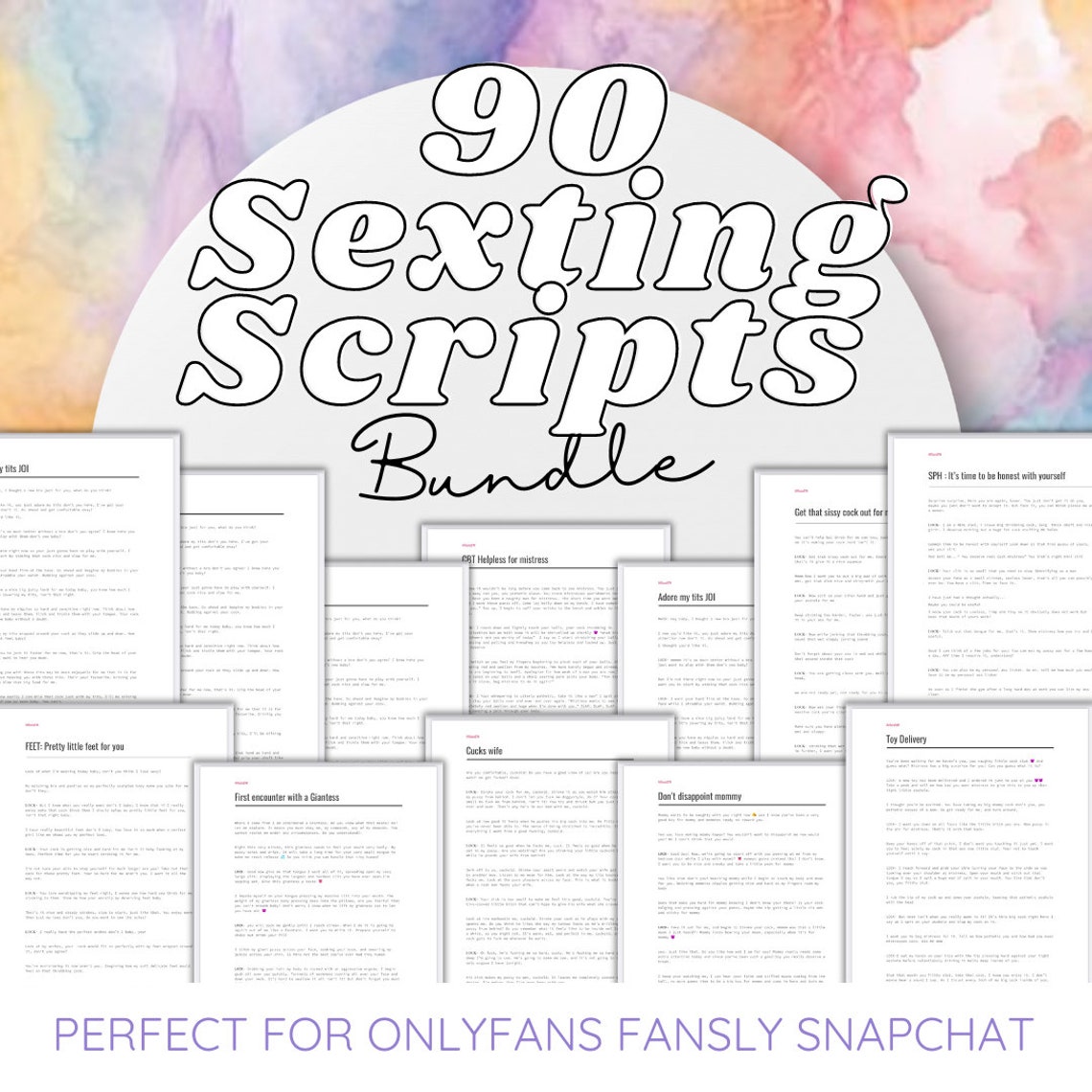 Onlyfans Scripts Bundle, 90 Sexting Script Bundle, Joi Sexting Script Bundle, Nsfw Content ...