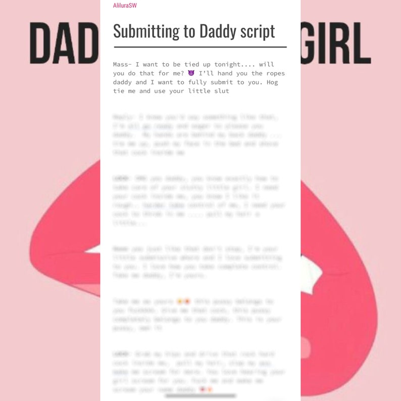 Daddy Script | Adult Daddy Sexting Script | Adult Industry Sexting ...