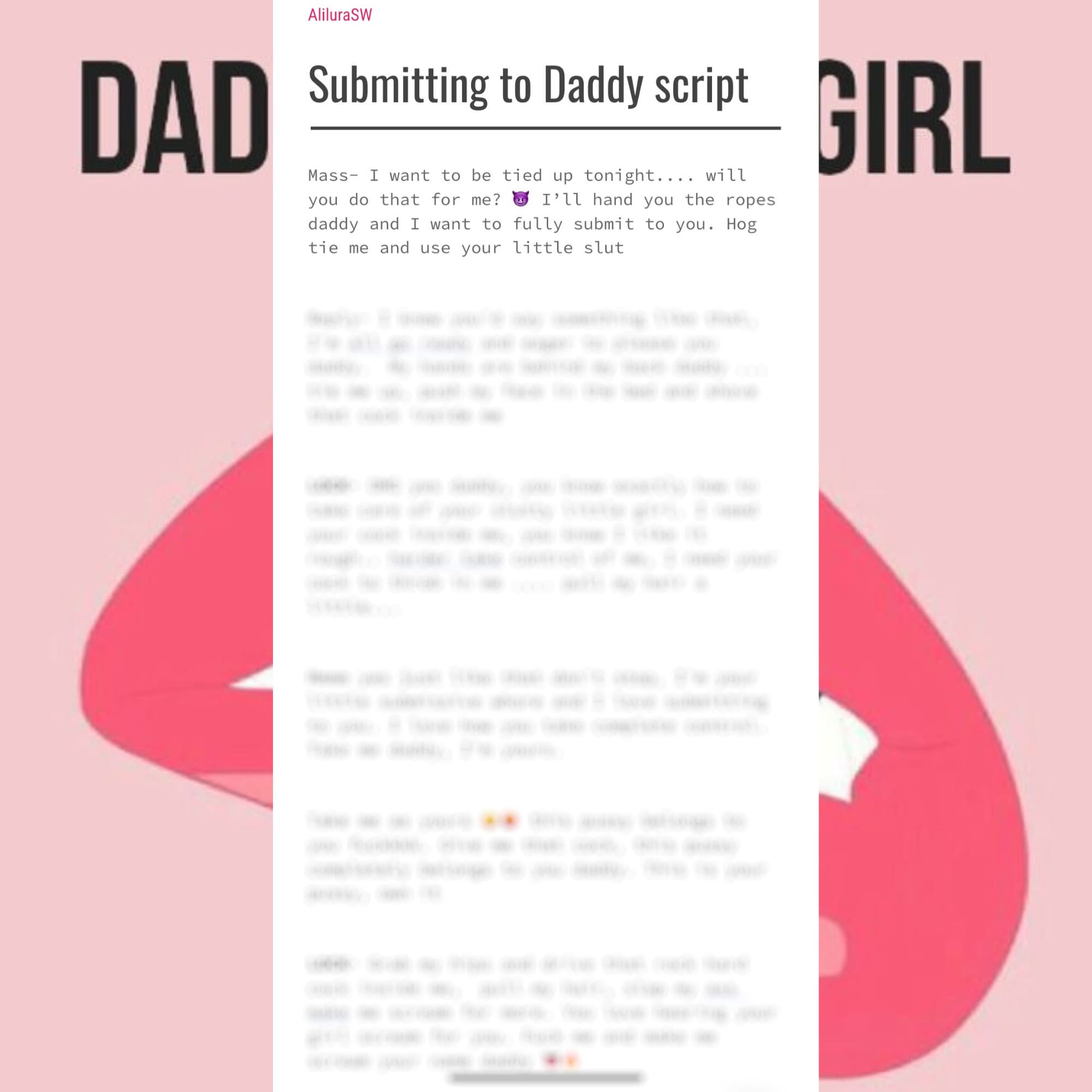 Daddy Script | Adult Daddy Sexting Script | Adult Industry Sexting Scripts | Onlyfans Daddy ...