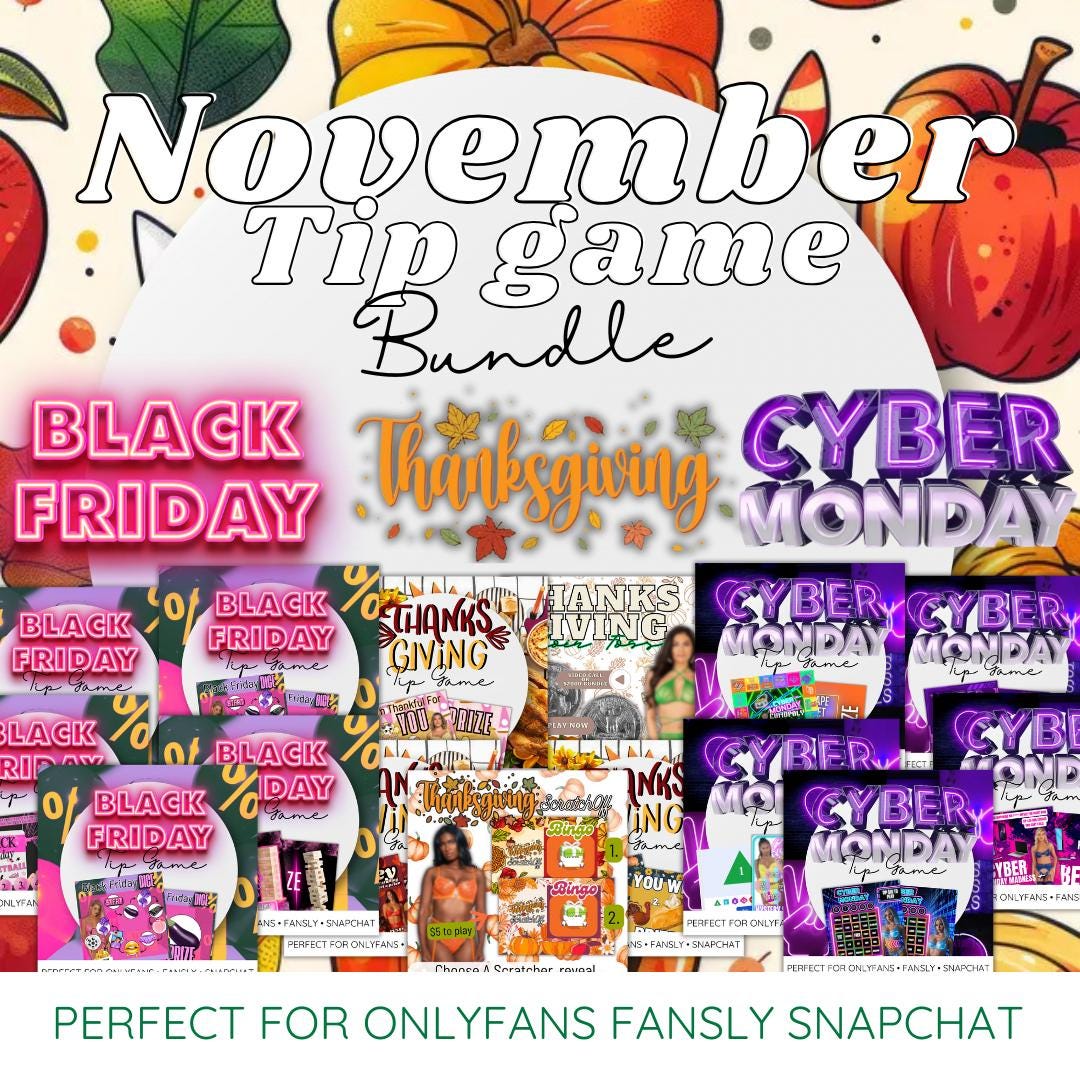 Onlyfans November Tipping Game Bundle, Tip Games, Content Creator Games ...