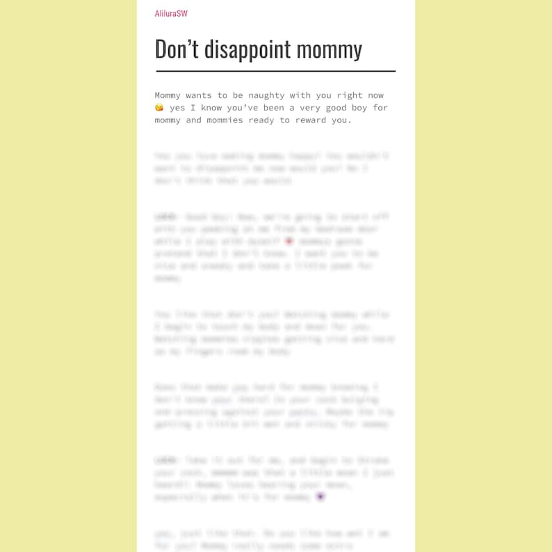 Mommy Script Adult Mommy Sexting Script Adult Industry Sexting Scripts ...