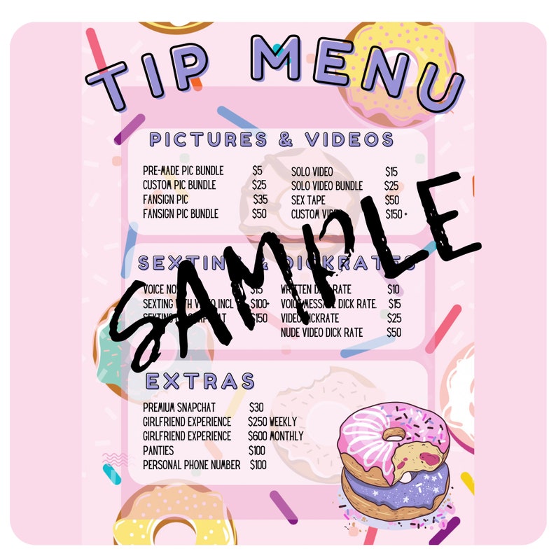 Onlyfans Tipping Menu, Onlyfans, Onlyfans Tips, Onlyfans Content ...