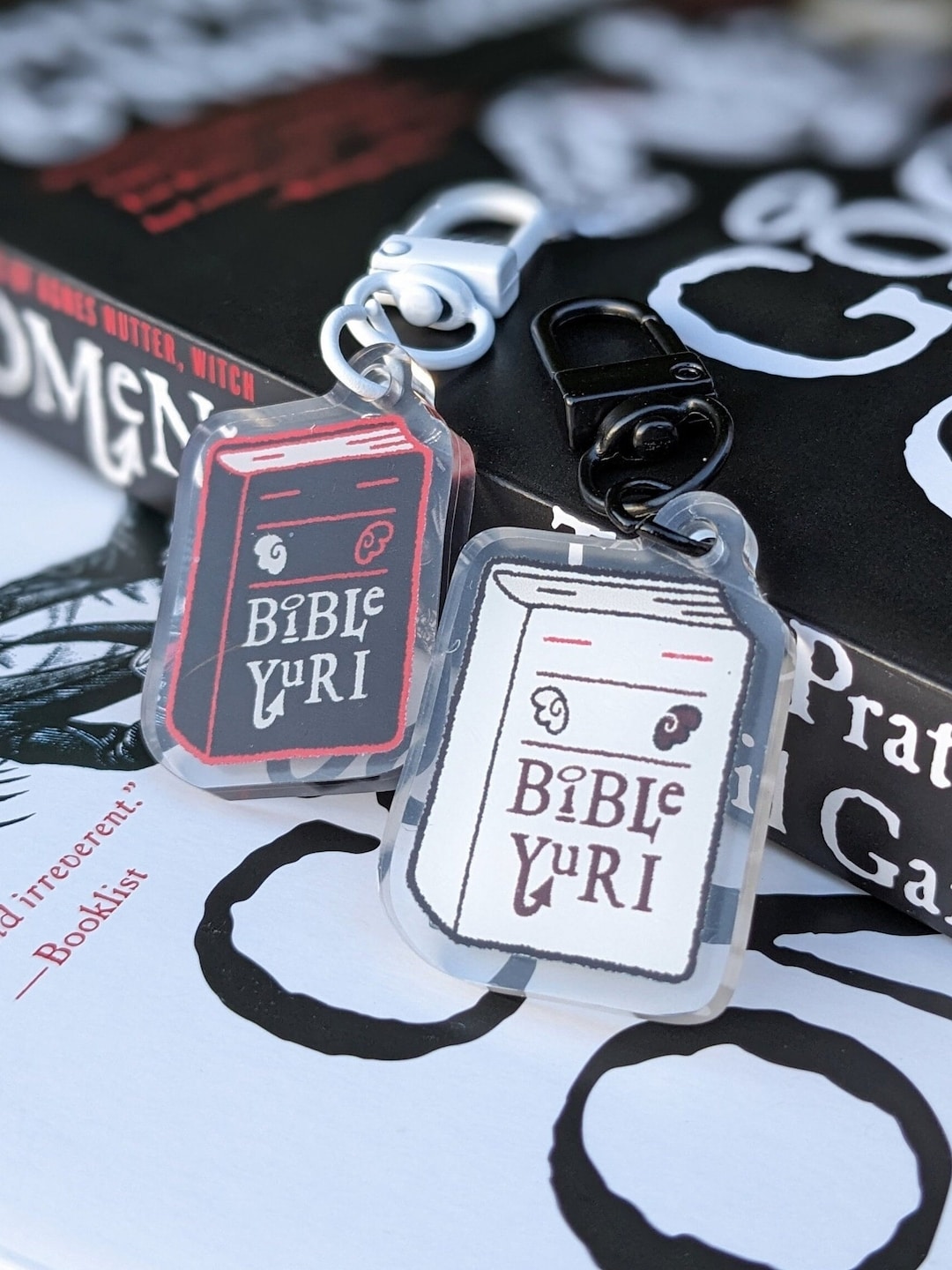 Bible Yuri Good Omens Book Acrylic Charm - Etsy