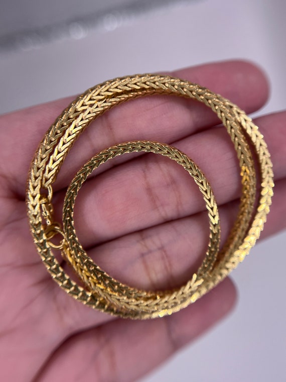 Gorgeous 18k vintage UnoAErre square foxtail chain - … - Gem