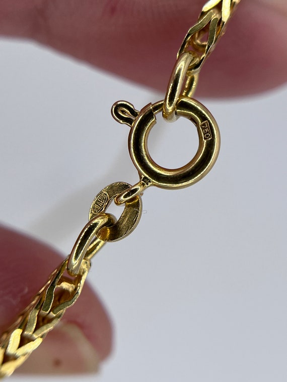 Gorgeous 18k vintage UnoAErre square foxtail chain - … - Gem