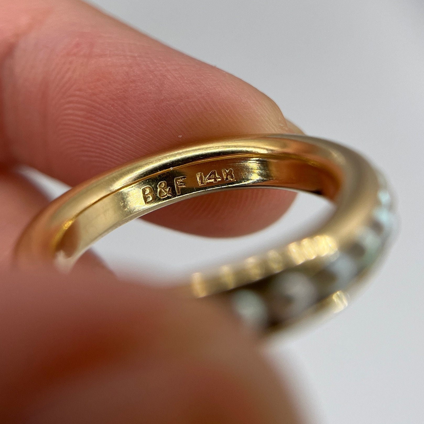 Seed Pearl Ring - Vintage Pearl Eternity Ring - 14K Yellow Gold - Etsy