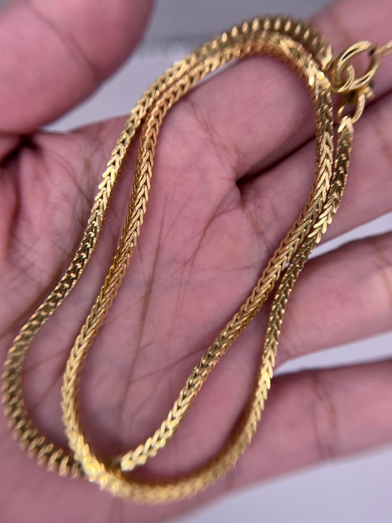 Gorgeous 18k vintage UnoAErre square foxtail chain - … - Gem