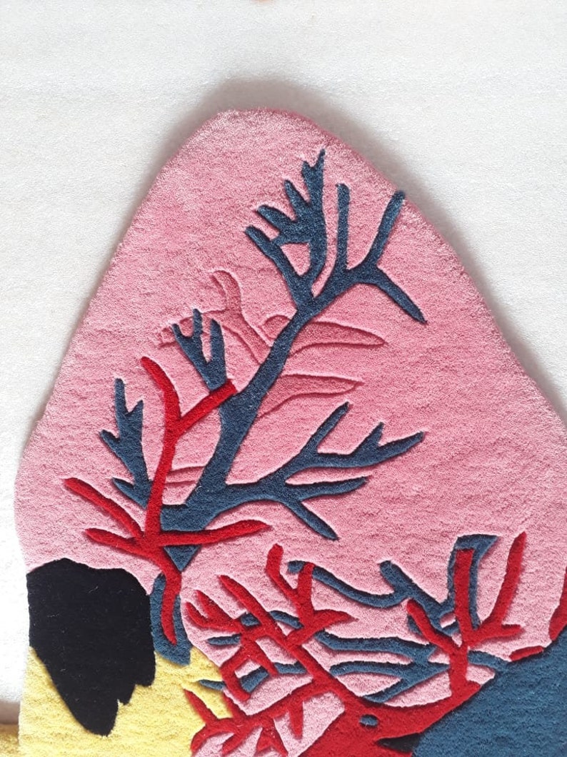 Red and Pink Anatomical Heart Rug. - Etsy