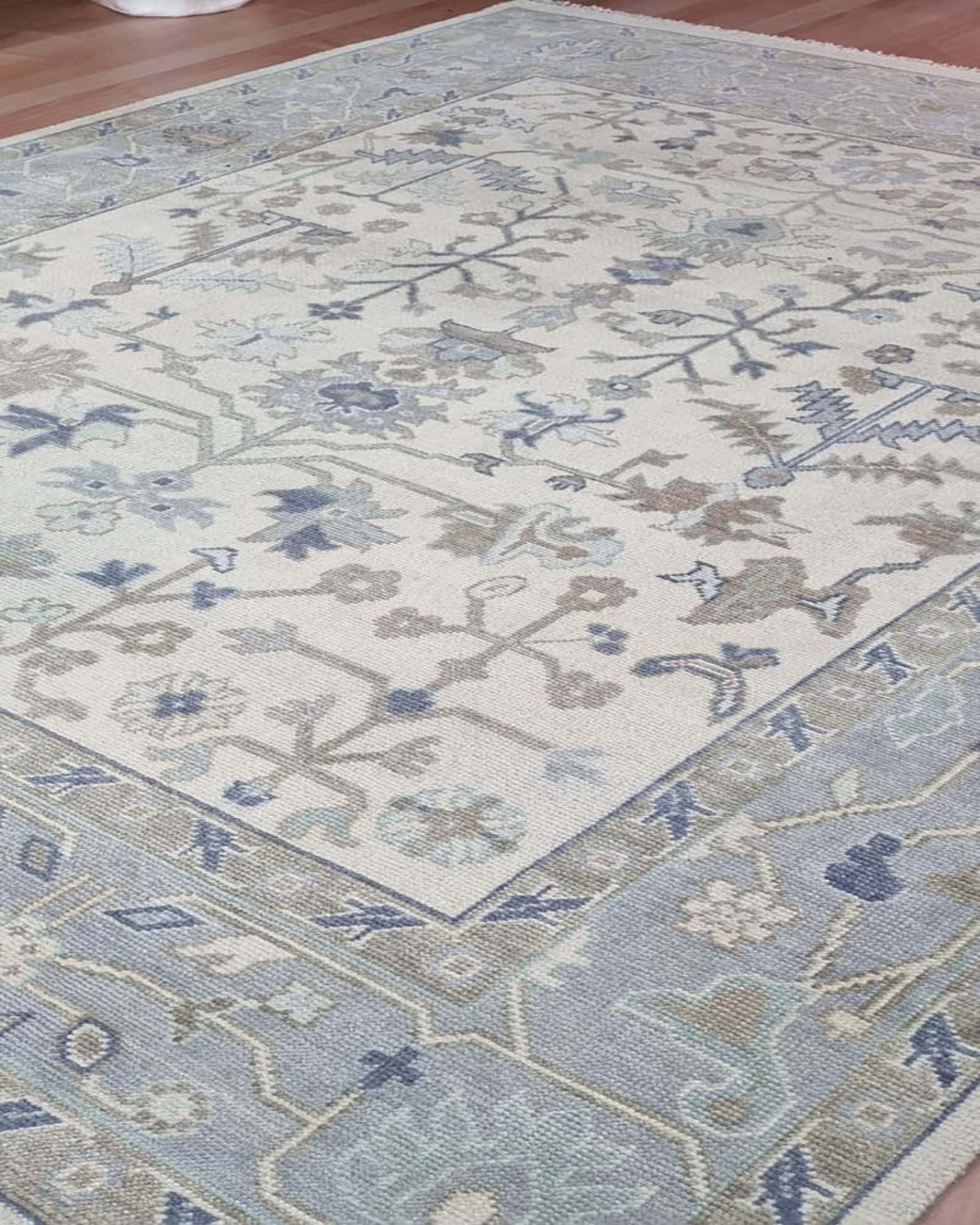 Natural Turkish Knot Oushak Rug 9X12,8X10,10X14 - Etsy