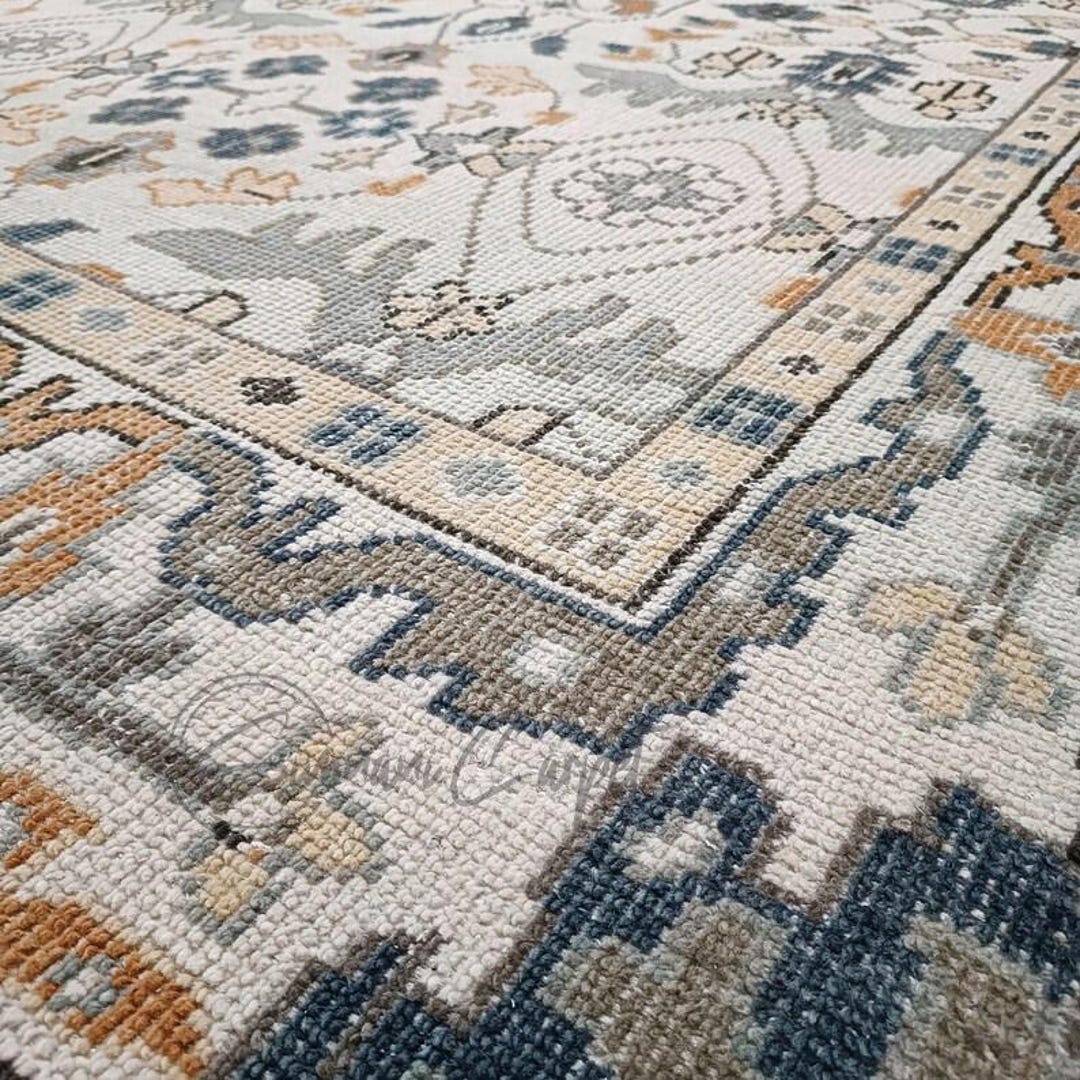 Boho Chic Vintage Rug, Distressed Gray Beige, Faded Neutral Tone Carpet ...