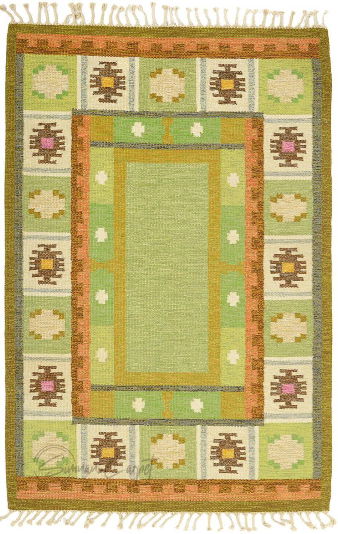 Handmade Cotten Area Flat Weave Rug, Flat Rug Kilim Rug Flat Cool Rug ...