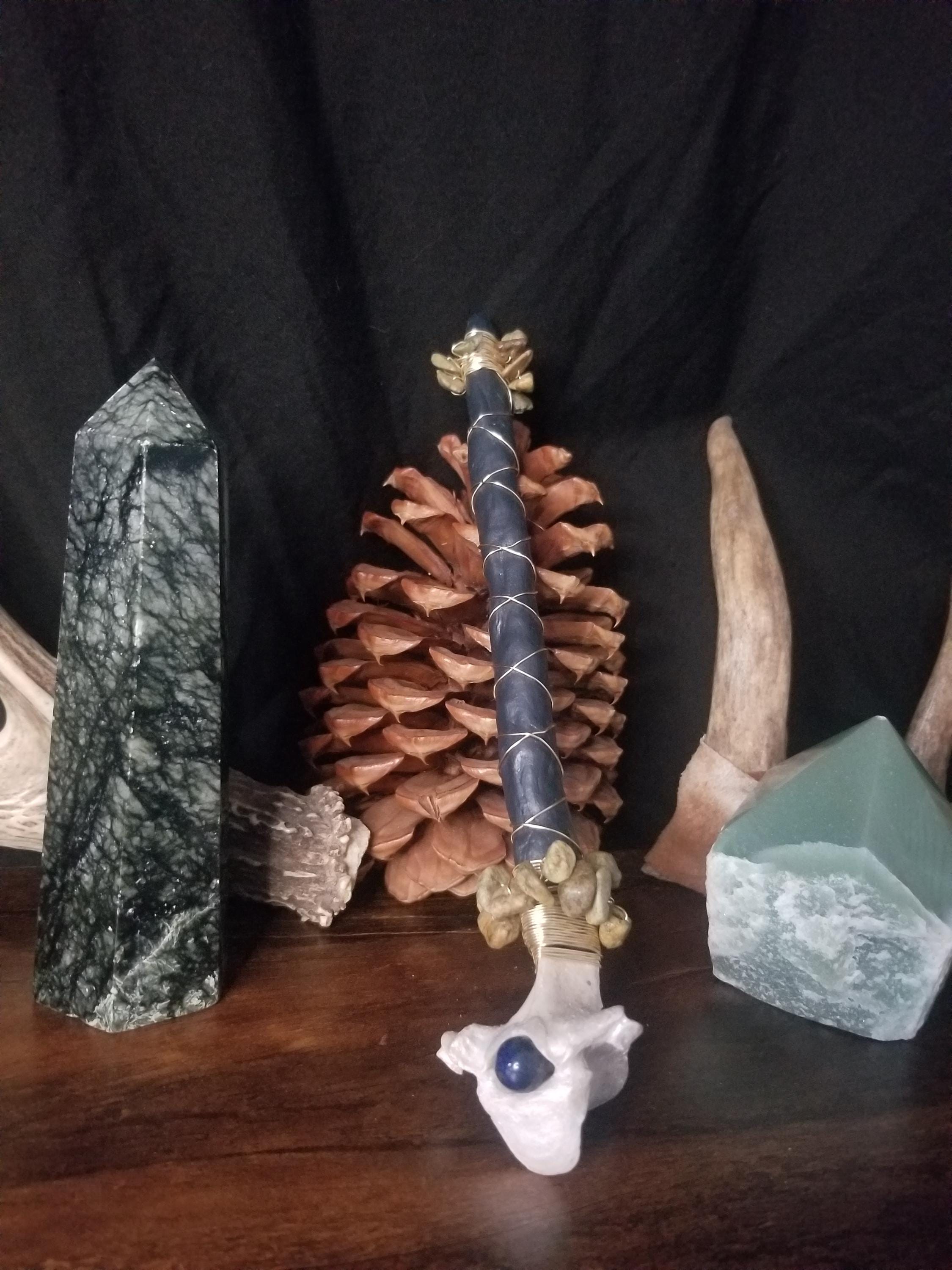 Isis -- Deer Bone Magic Wand - Witches Ritual Energy Magic Bones Spell ...
