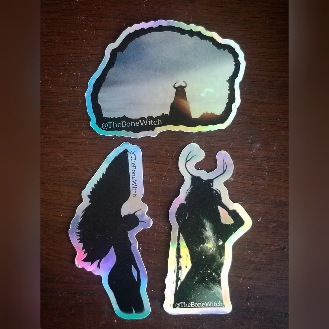 Pack Holographic Dsrk Arts Witch Sticker Set Rainbow Silver Magical ...