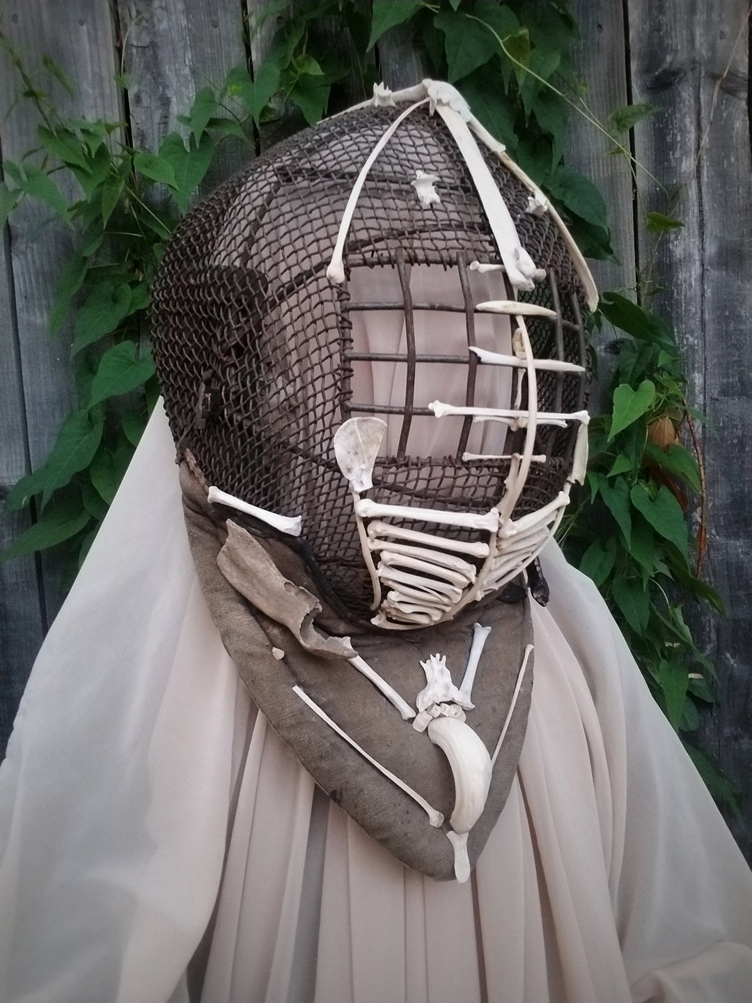 Arc Helmut Antique Fantasy Fencing Helmet Ww1 Vintage Bones Skull ...