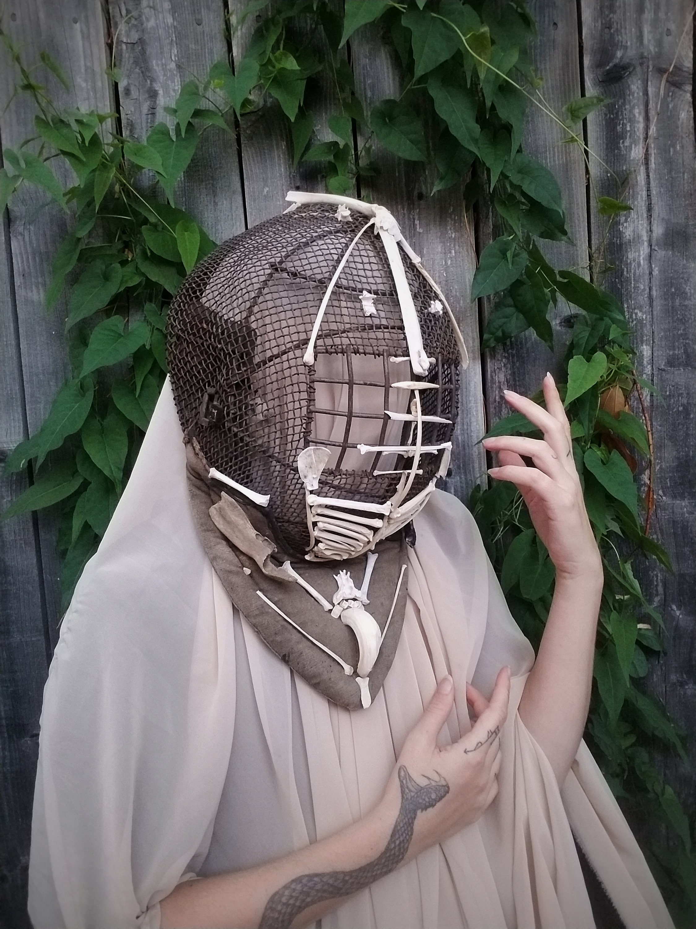 Arc Helmut - Antique Fantasy Fencing Helmet Ww1 Vintage Bones Skull ...