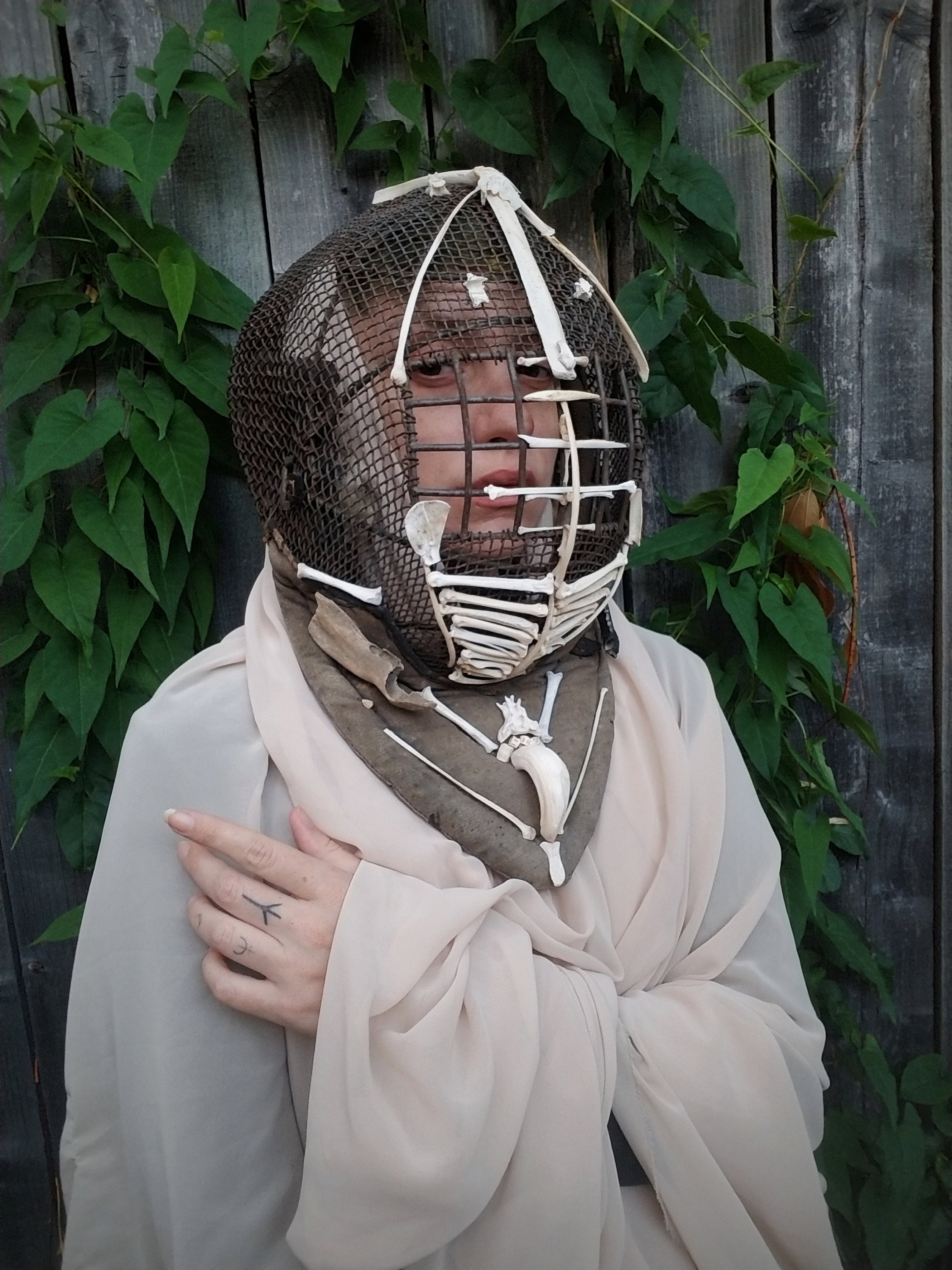 Arc Helmut - Antique Fantasy Fencing Helmet Ww1 Vintage Bones Skull ...